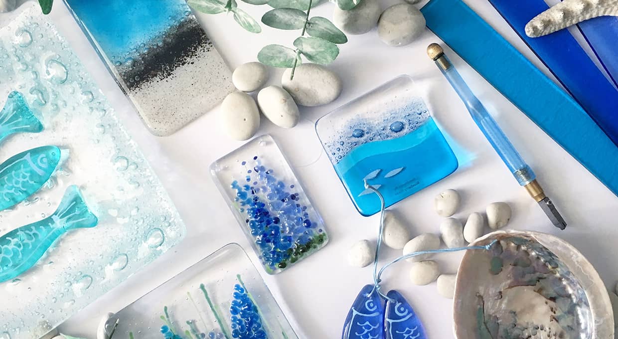 Handmade Fused Glass Gifts & Wall Art - Blueberry Glass
